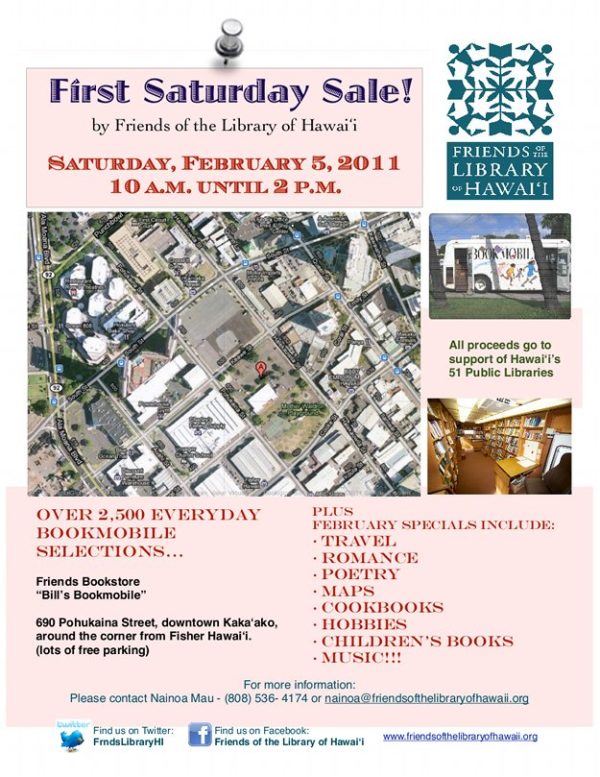 First Saturday Sale – February 2011